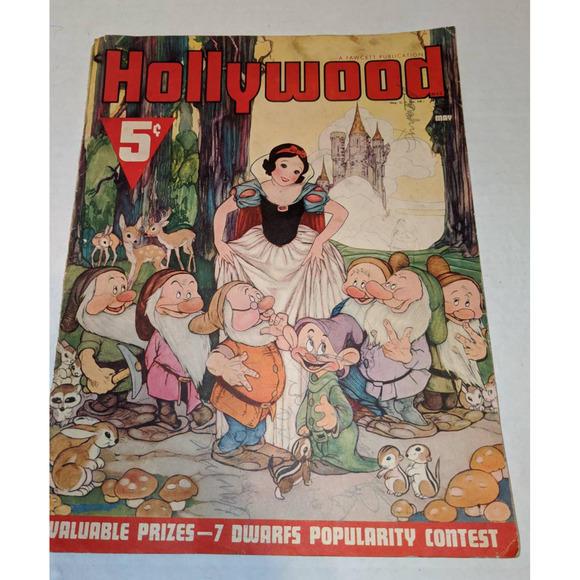 Disney | Other | Vintage 938 Hollywood Magazine Snow White Seven Dwarfs ...